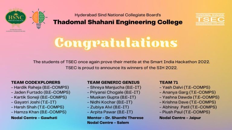 Thadomal Shahani Engineering College – MUMBAI