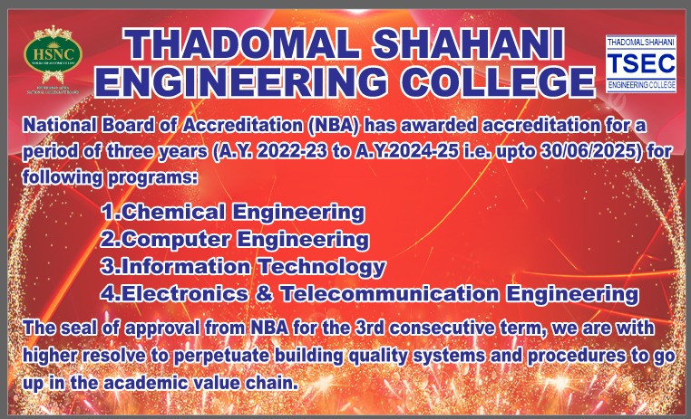 Thadomal Shahani Engineering College – MUMBAI